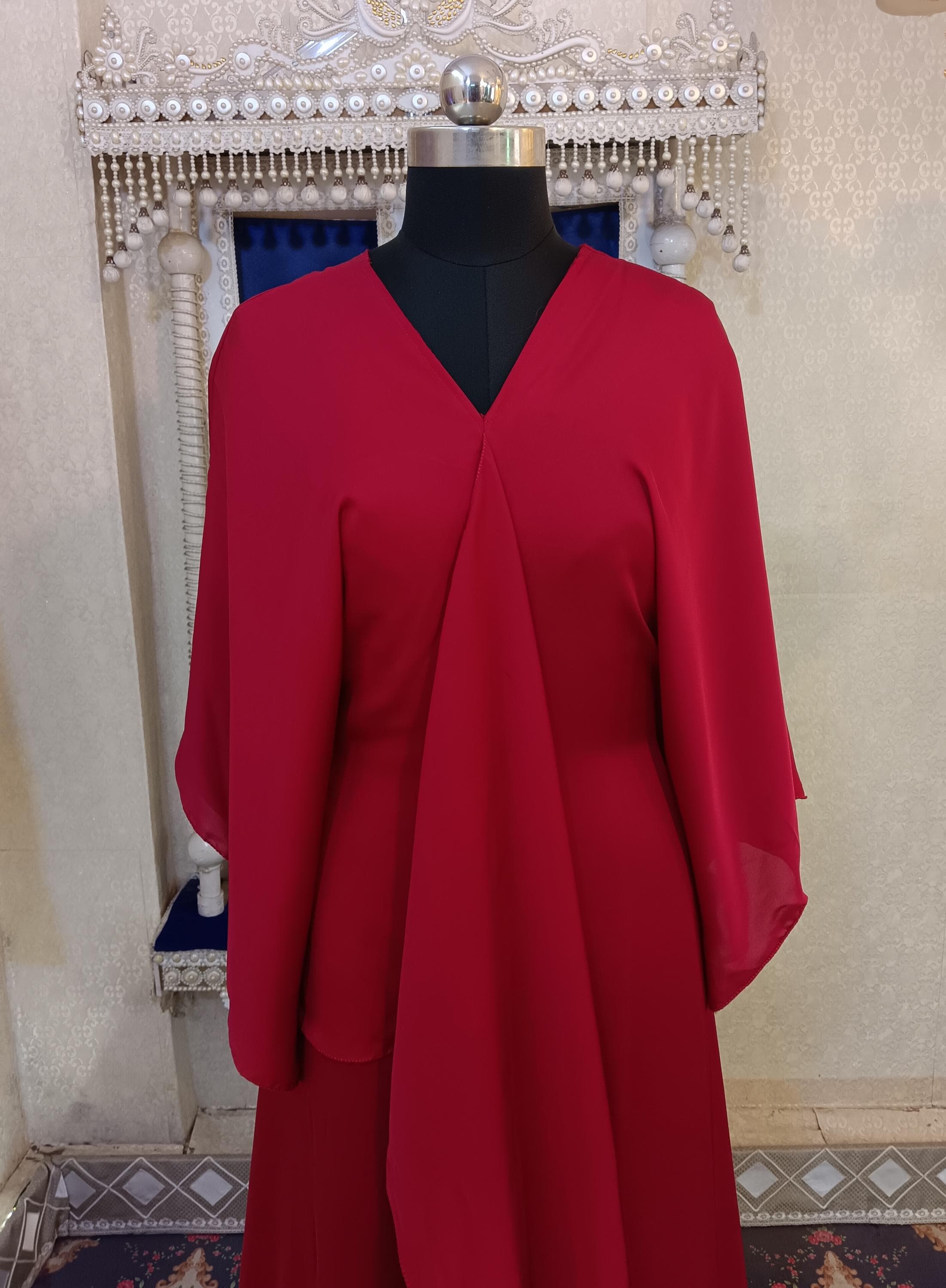 Maroon Islamic Kaftan: Arabic Style Wedding Takchita - Etsy