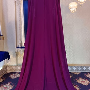 Dark Violet Hand Beaded Kaftan: Islamic Wedding Takchita With Hijab - Etsy