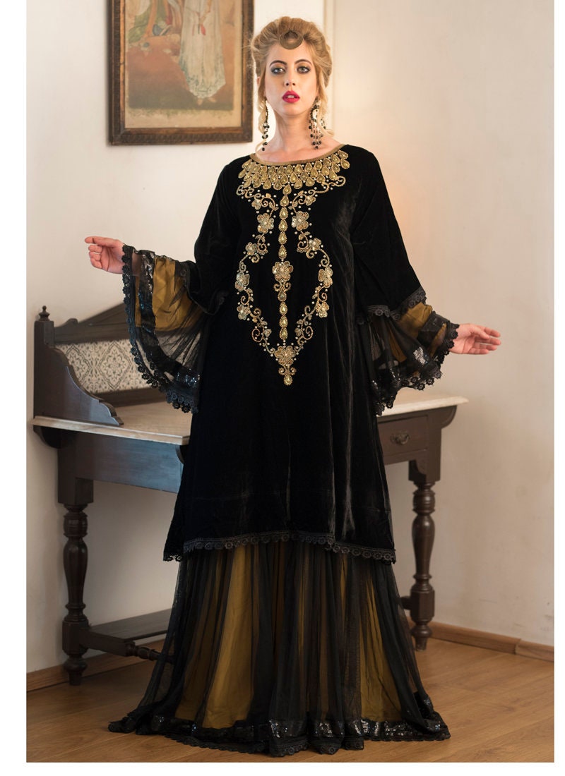 Black Color Dubai Fancy Islamic African Kaftan Evening Royal - Etsy