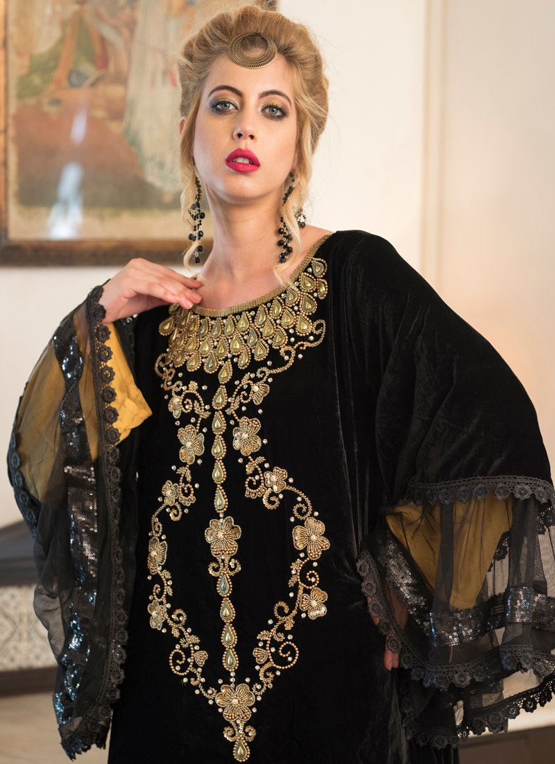Black Color Dubai Fancy Islamic African Kaftan Evening Royal - Etsy