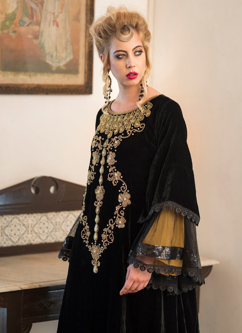 Black Color Dubai Fancy Islamic African Kaftan Evening Royal - Etsy