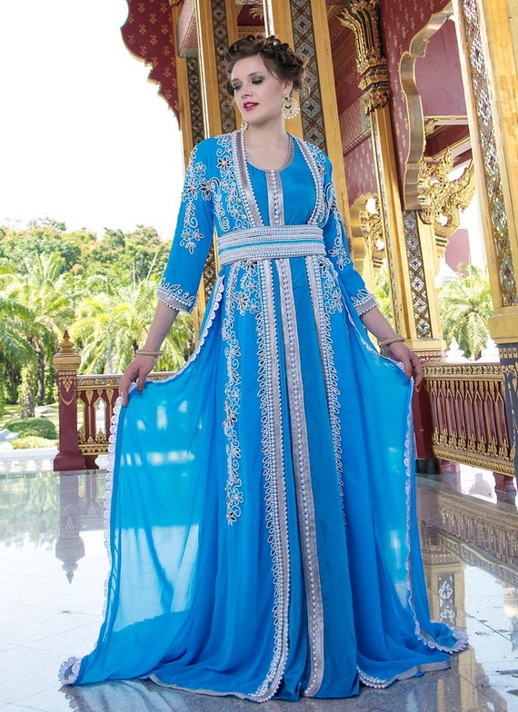 Dubai Moroccan Kaftan Arabic Hand Beaded Caftan Kaftan for - Etsy