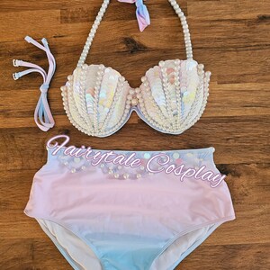 Ariel Little Mermaid Inspired Pearl Bra Top and Bikini - Etsy