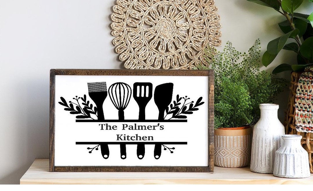 Personalized Kitchen Sign, Farmhouse Wall Décor, Country Style Wall ...
