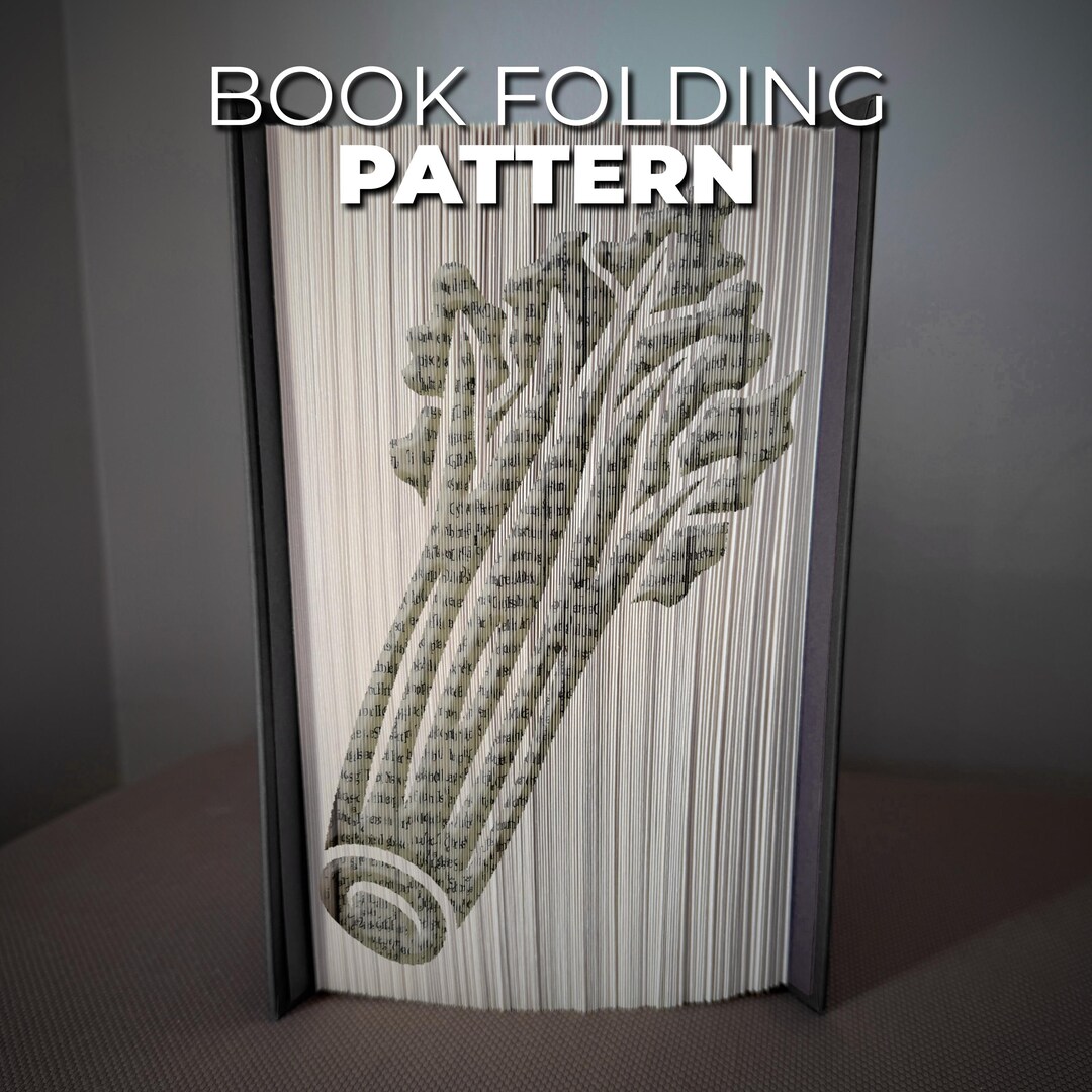 Celery Book Folding Pattern - Cut and Fold - Etsy