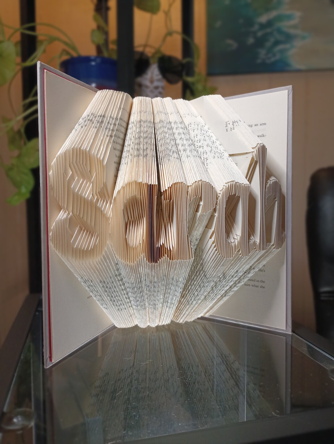Personalized Folded Book Art, Gift for Book Lover - Etsy