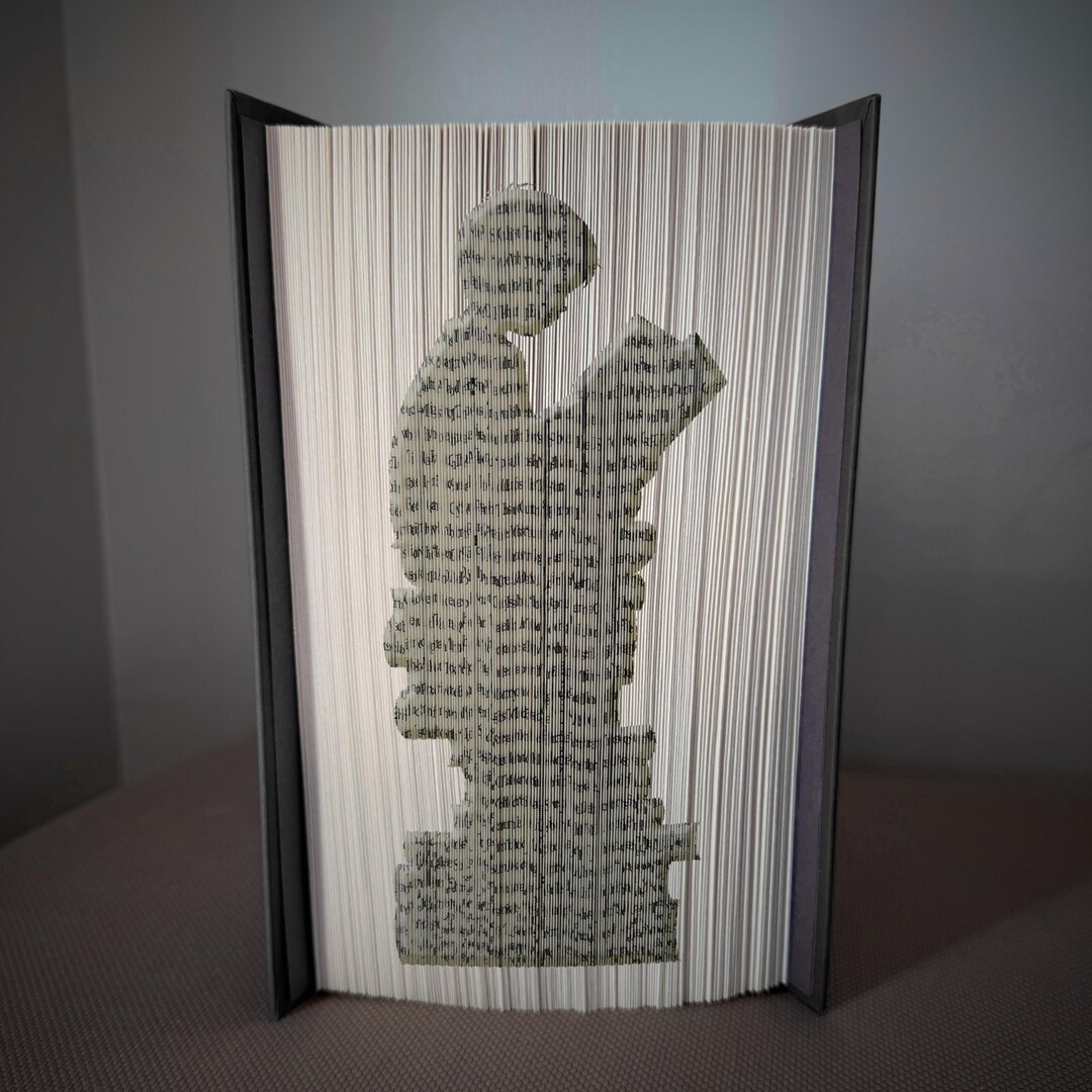 Boy Reading Book Folding Pattern - Cut and Fold - Etsy