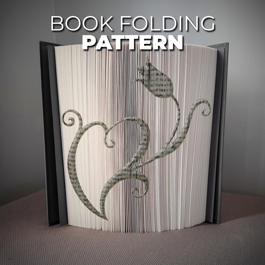 Heart Book Folding Pattern - Cut and Fold - Love Patterns - Etsy