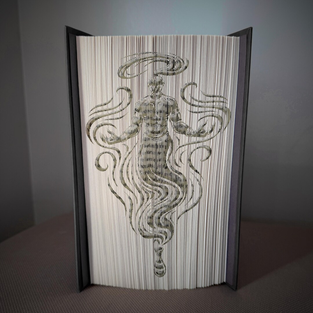 Genie Book Folding Pattern - Cut and Fold - Etsy