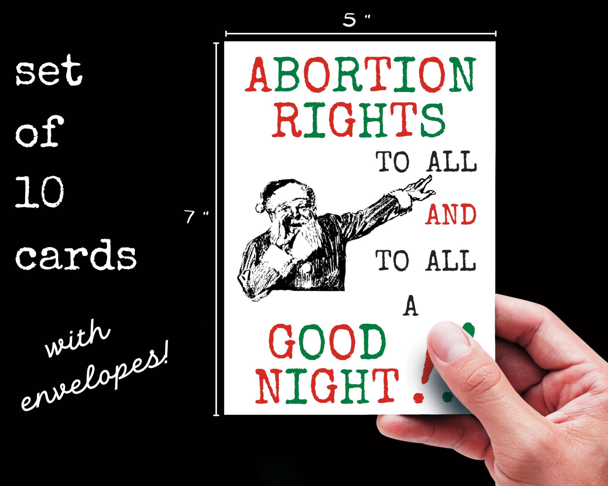 Human Rights Christmas Cards Set of 10 | Feminist Holiday Card Pack ...