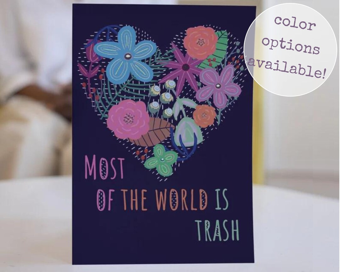 Set of 10 Funny Honest Cards With Envelopes / Most of the World is ...