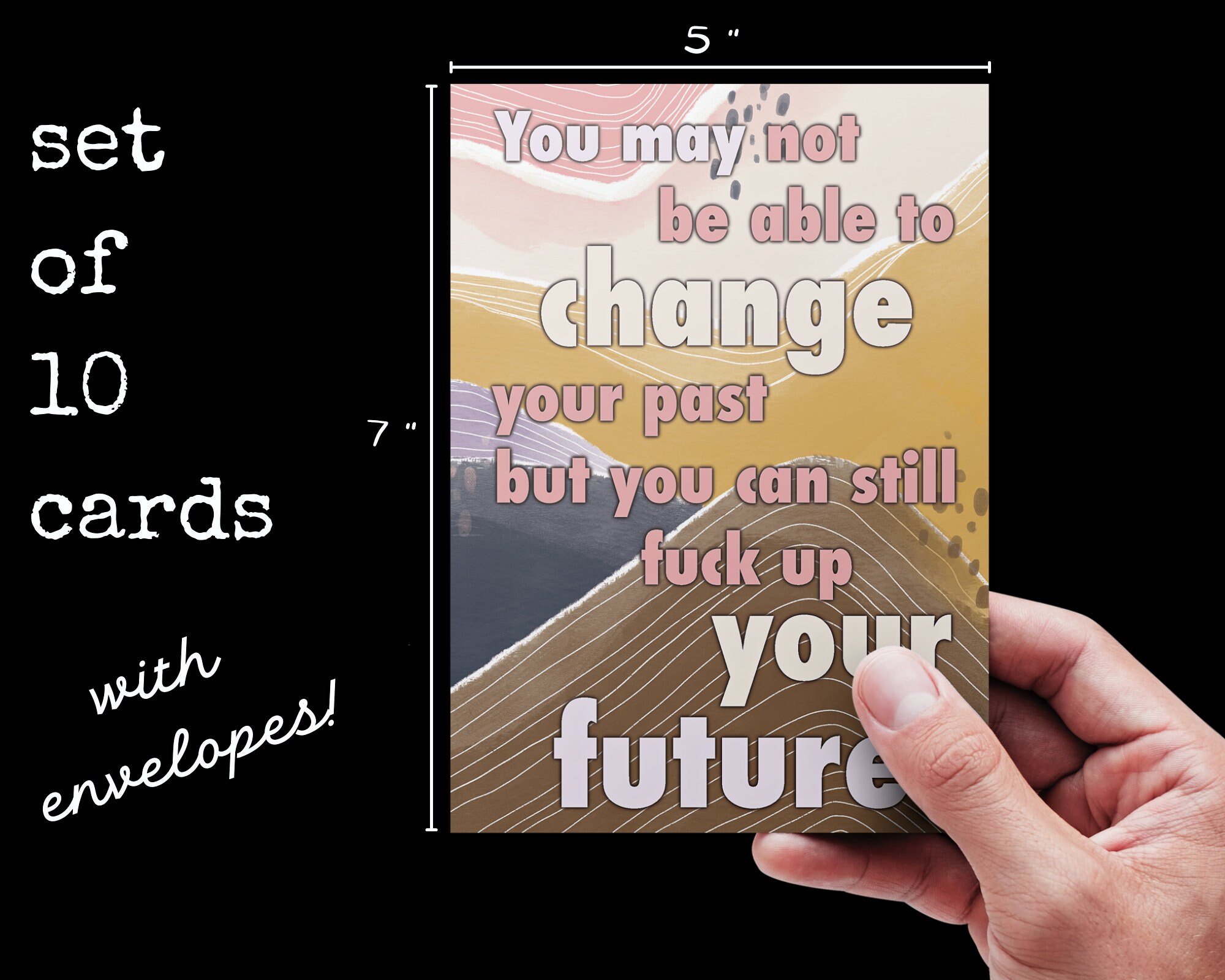 Set of 10 Funny Honest Cards With Envelopes Snarky Adult - Etsy