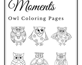 Owl Coloring Pages | Etsy