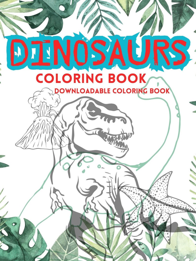 Unleash Prehistoric Fun: Digital Dinosaur Coloring Book for Kids ...