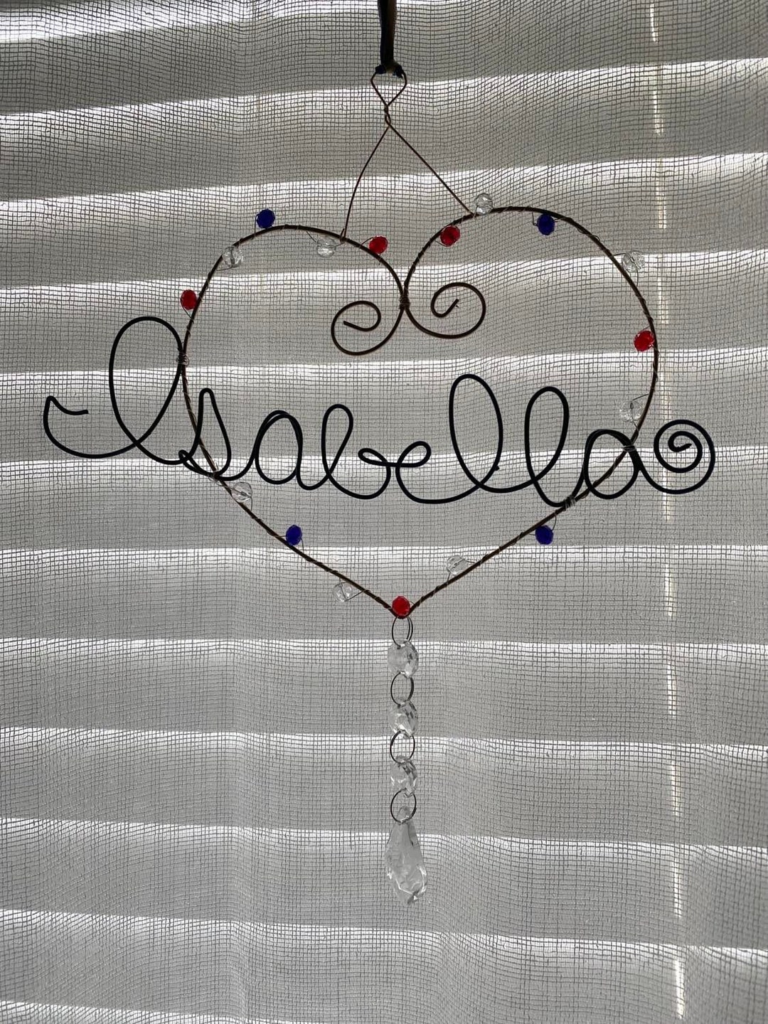 Custom CHD Wire Bead Crystal "heart-catcher" Sun-catcher - Etsy