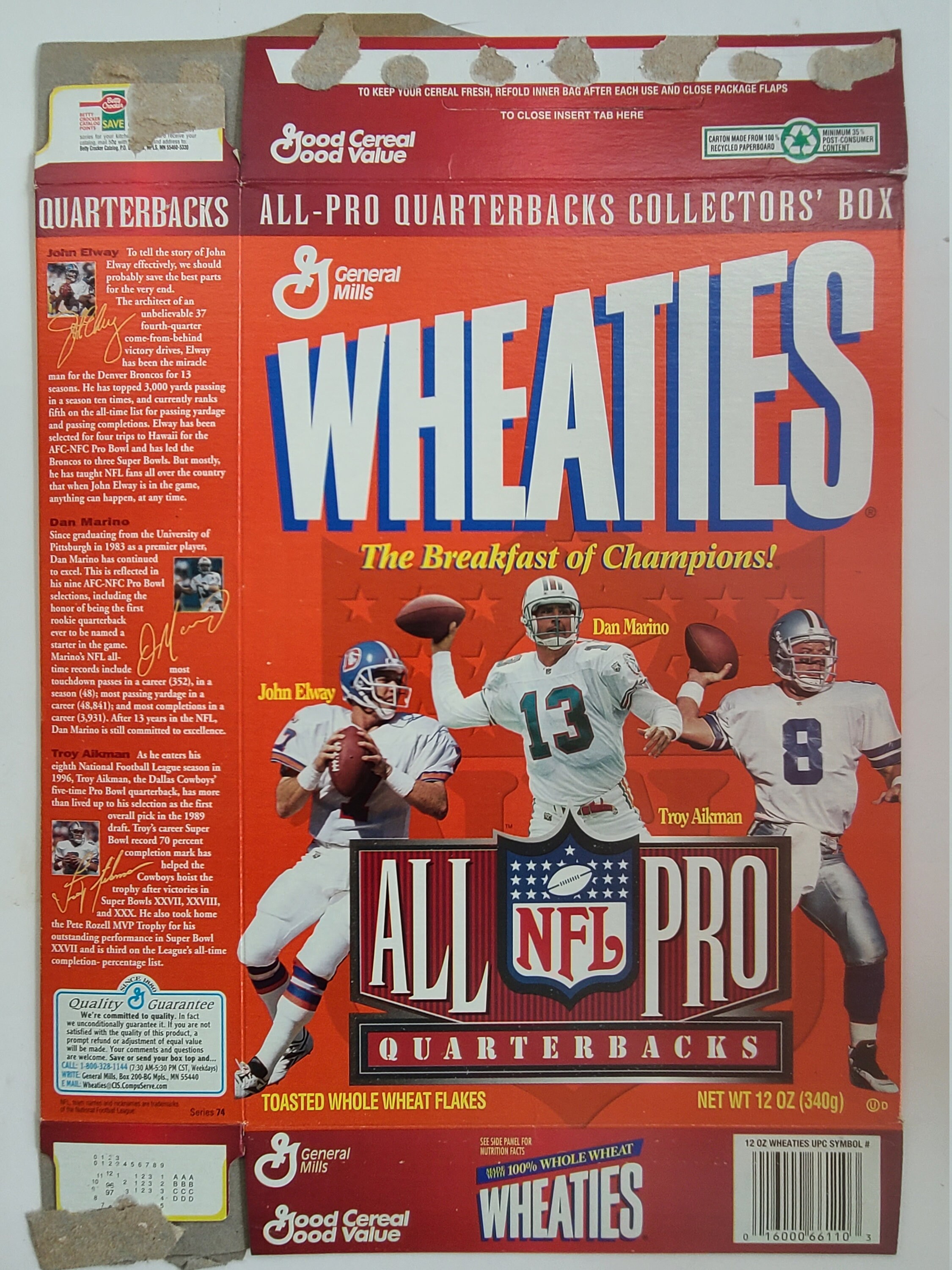 Lot of 3 NFL Wheaties Boxes From 1997-1999 - Etsy