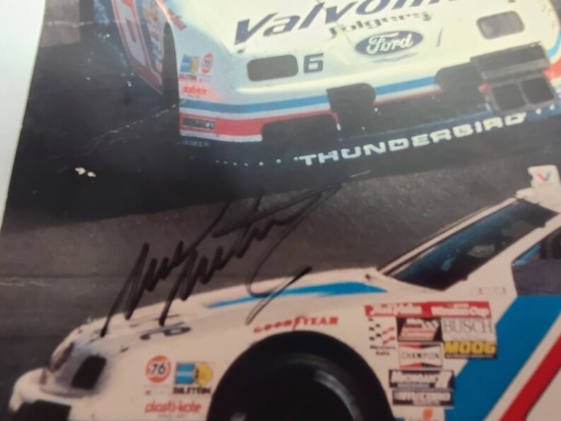 Mark Martin #6 Valvoline Racing Promo Card - Autographed - Etsy