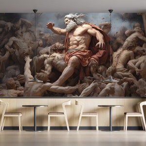 Zeus Wall Art the Battle of the Titans Wallpaper, Greek Mythology Mural ...