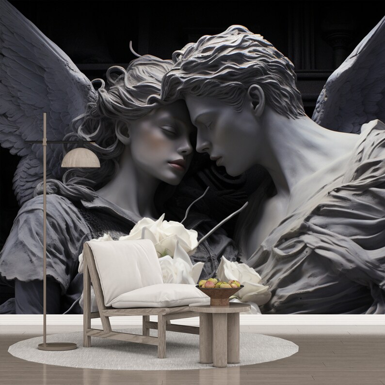 Roman Mythology Wallpaper, Cupid and Psyche Mural Decor for Home ...