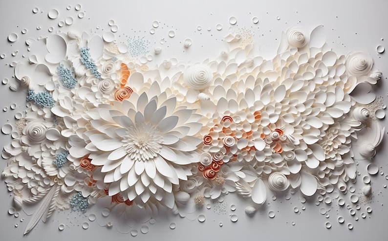 3D Pastel Color Flowers Relief Wallpaper, Living Room and Bedroom ...