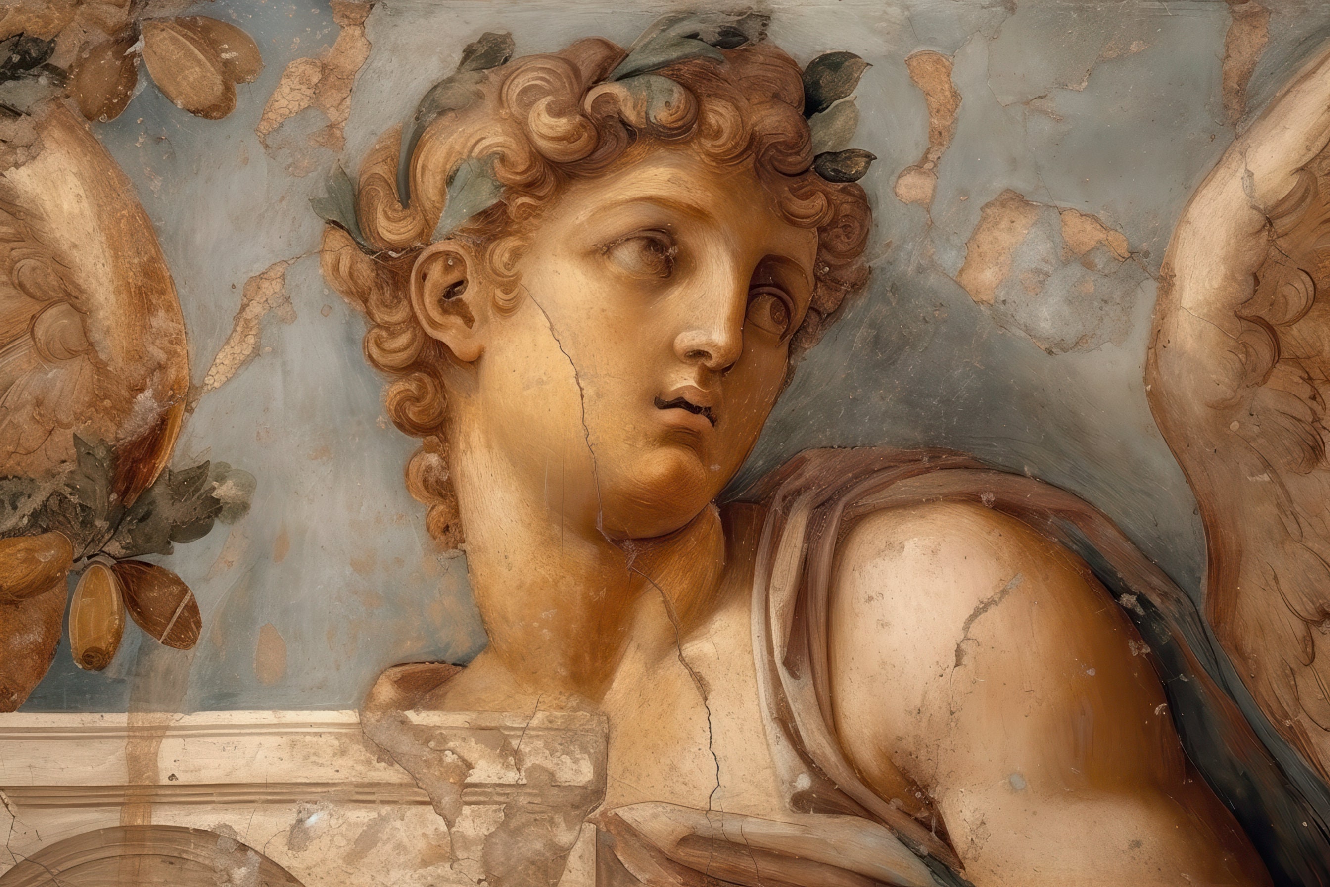 Greek Mythology Eros Wallpaper - Mythological Mural Decor - Removable ...