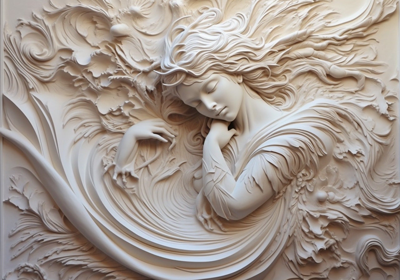 Goddess Venus Relief Wallpaper | Roman Mythology Mural Decor, Peel and ...