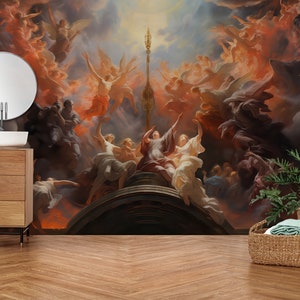 The Birth of the Sun Wallpaper - Renaissance Painting Mural Decor ...
