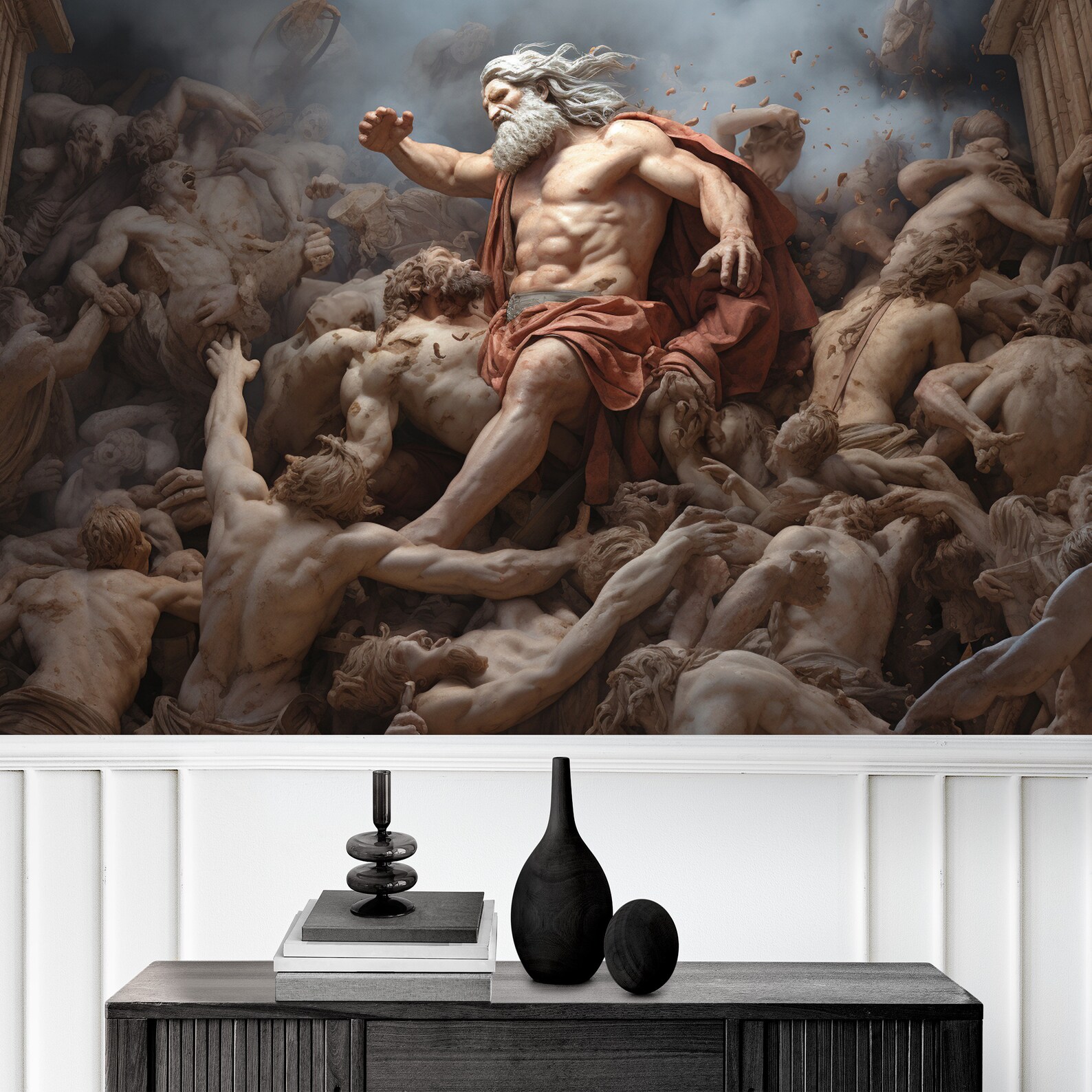 Zeus Wall Art the Battle of the Titans Wallpaper, Greek Mythology Mural ...