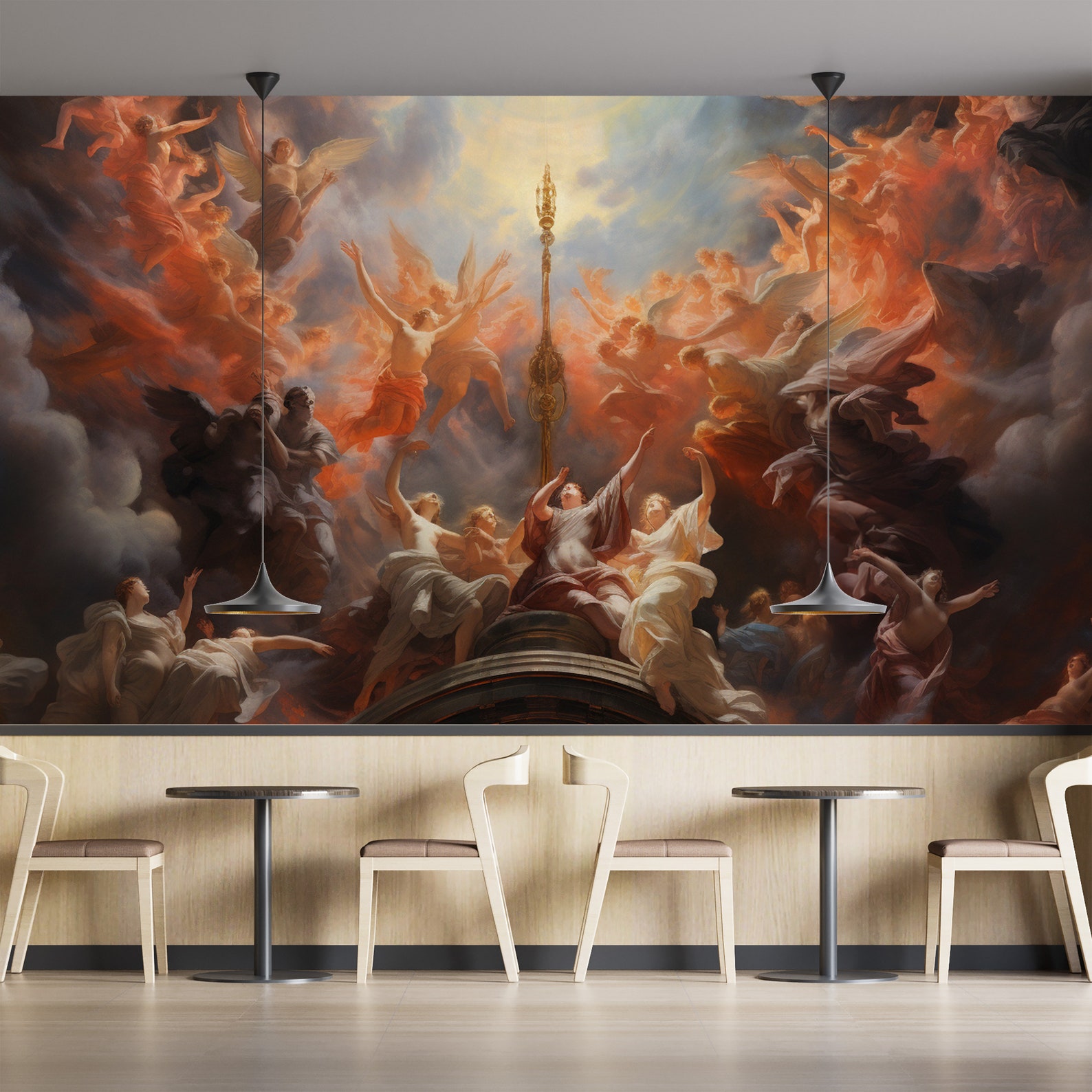 The Birth of the Sun Wallpaper - Renaissance Painting Mural Decor ...