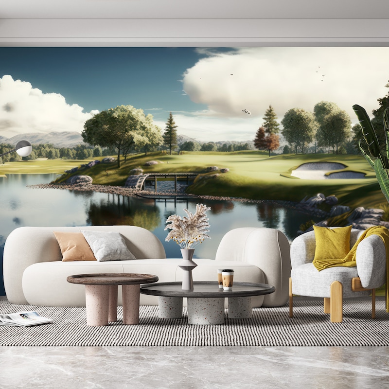 Golf Course Wallpaper - Etsy