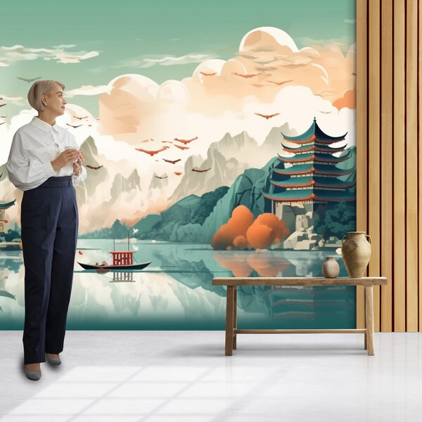 Chinese Wall Mural - Etsy