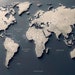 Navy Blue World Map Wallpaper for Home & Office Wall, Countries and ...