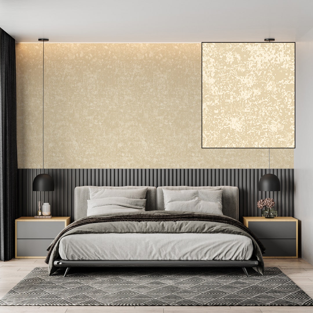 Luxury Hotel Room Wallpaper, Textured and Modern Wall Mural, Textile ...
