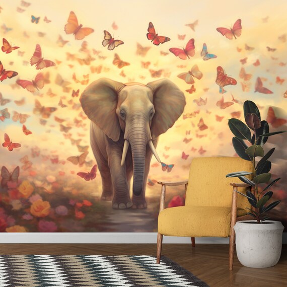 Colorful Elephants Wallpaper