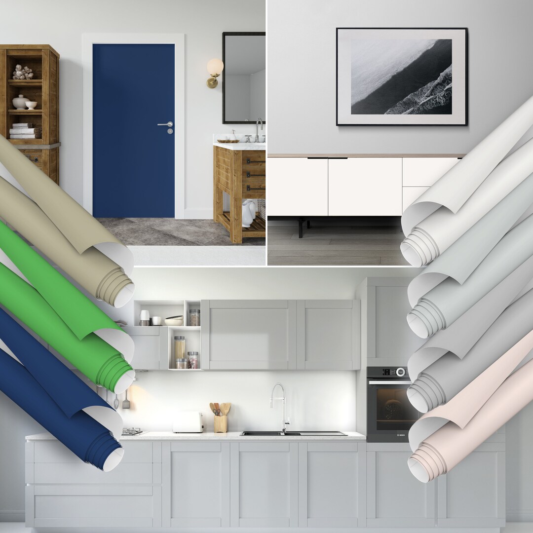 Solid Color Foils Furniture Veneer Covering Stickers for Bedroom ...