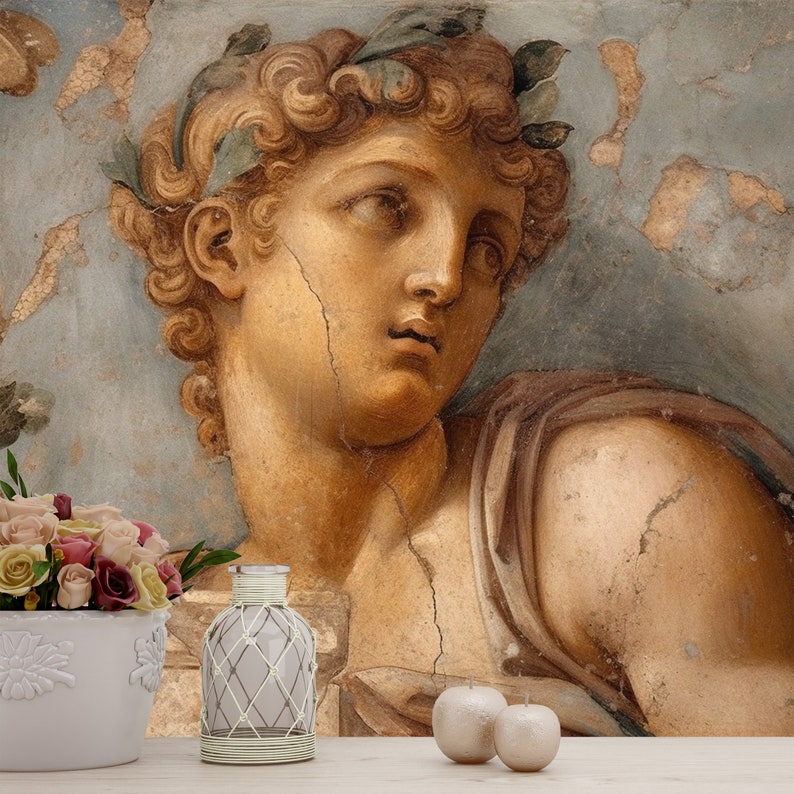 Greek Mythology Eros Wallpaper - Mythological Mural Decor - Removable ...