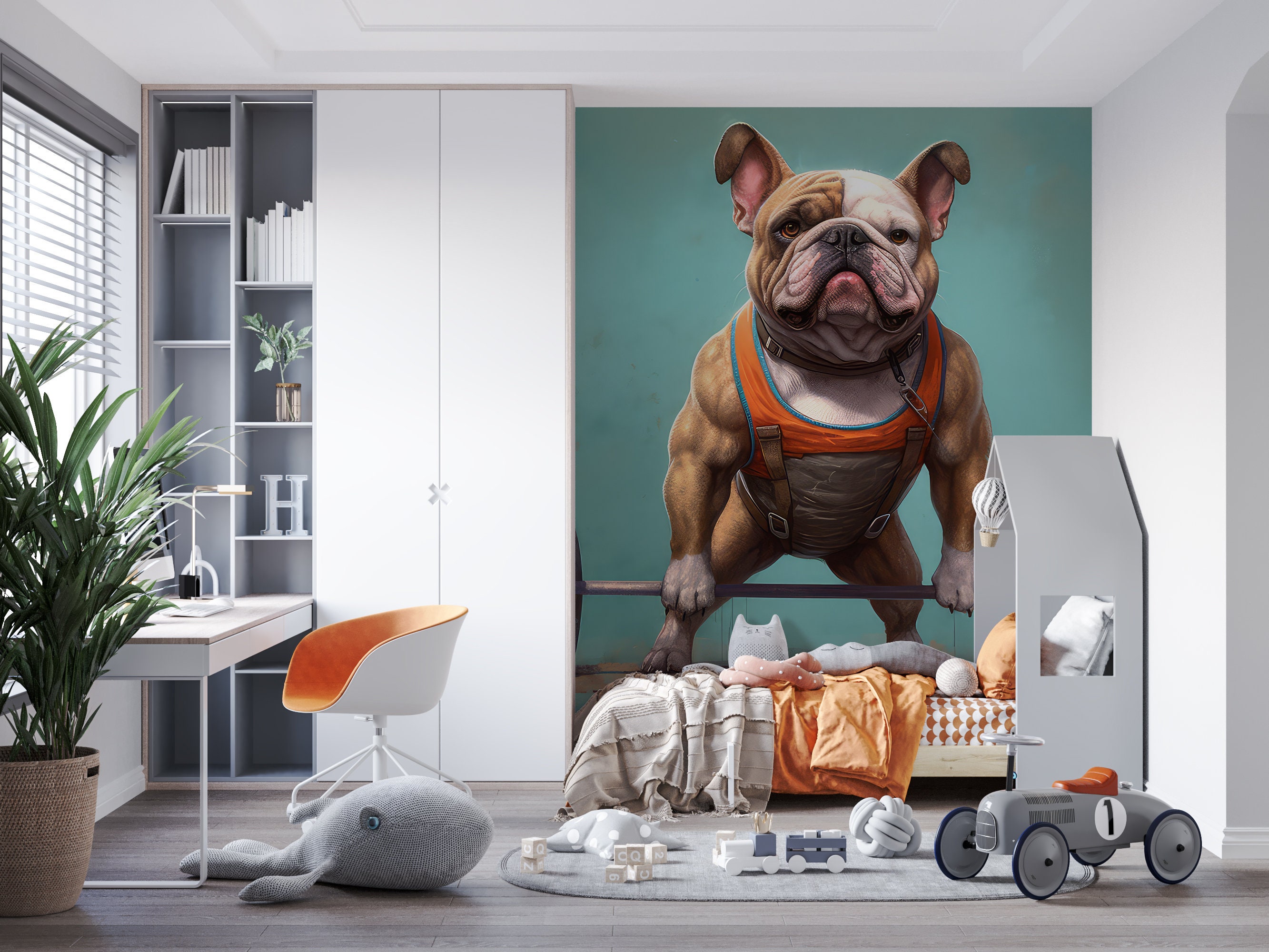 Dogs Wallpaper, Dog Wallpaper Mural, Body Builder Dog Wallpaper for ...