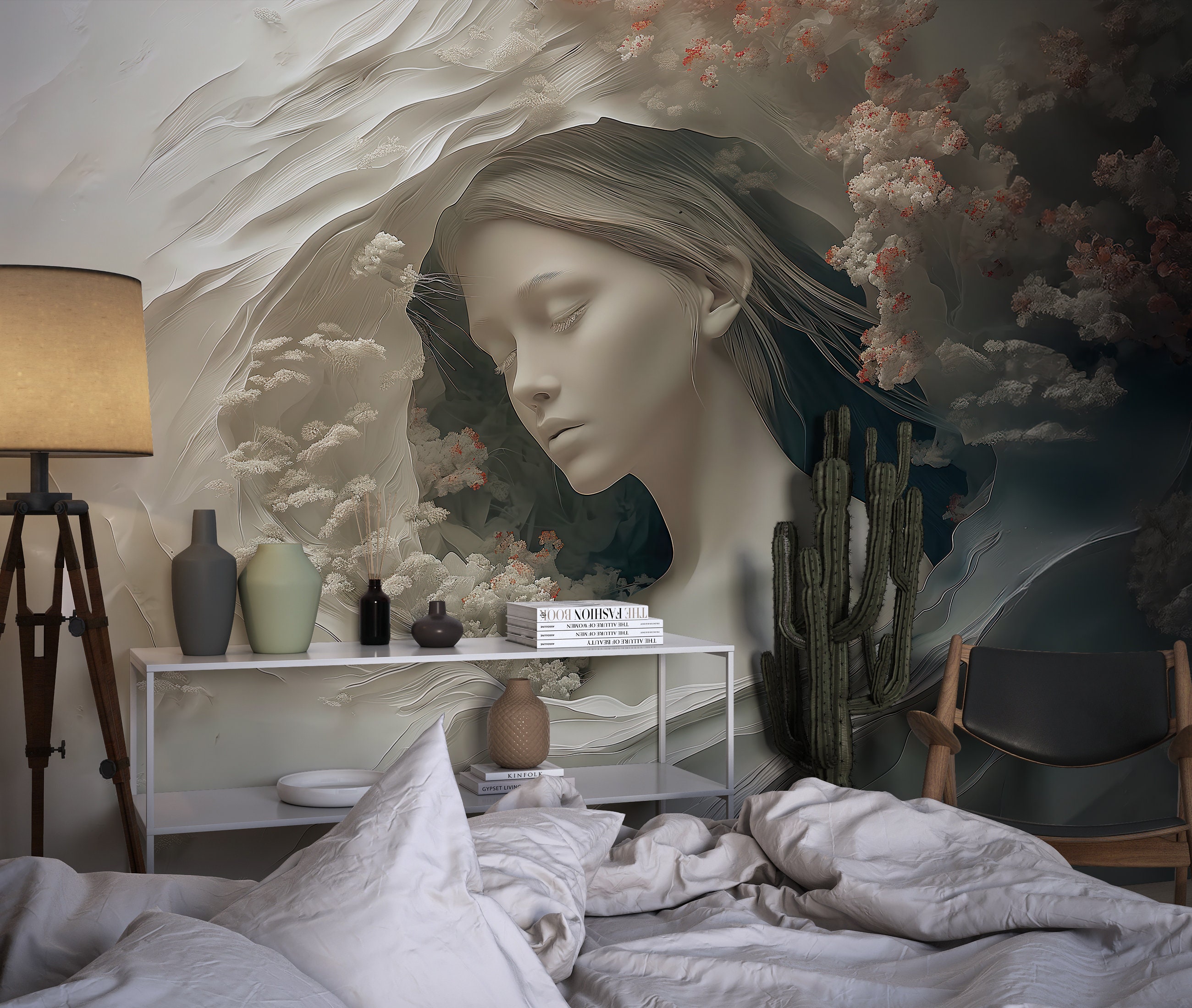 3D Illusion Woman Wallpaper: Realistic Mural Art Wallpaper, Art Wall ...