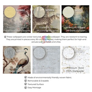 Roman Column Mural Wallpaper, Exotic Plants Wall Art Living Room and ...