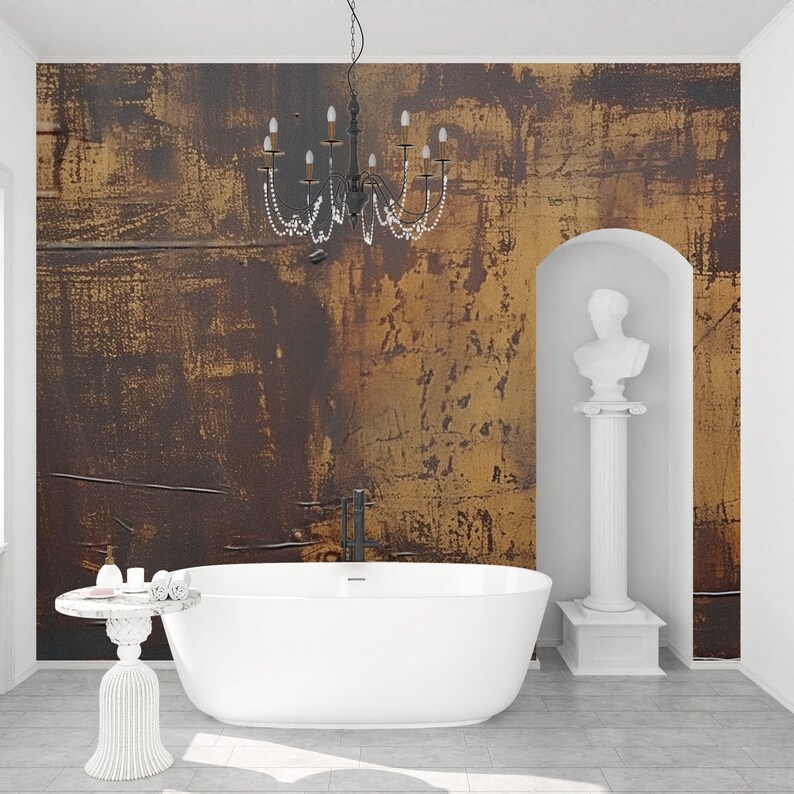 Dark Copper Texture Wallpaper Removable Concrete Wallpaper - Etsy