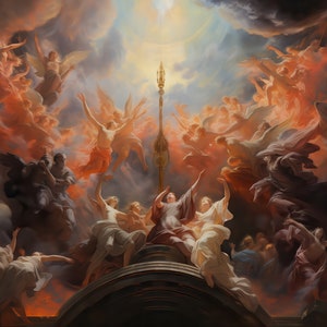 The Birth of the Sun Wallpaper - Renaissance Painting Mural Decor ...