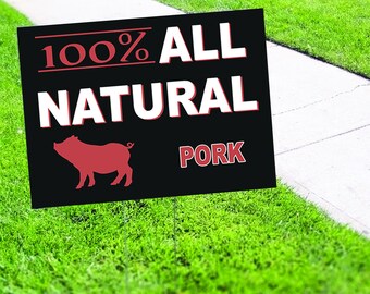 Natural Pork Sign - Etsy
