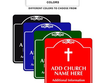 Metal Church Sign - Etsy