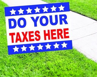 Taxes Yard Sign - Etsy