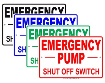 Emergency Pump Sign - Etsy