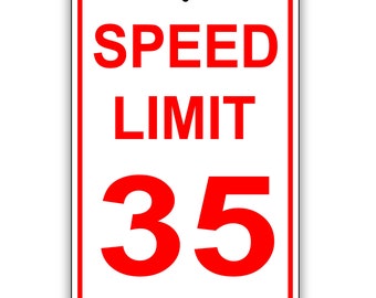 35 Speed Limit Sign - Etsy