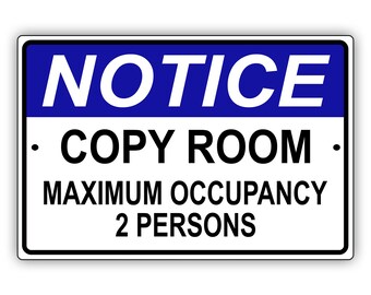 Metal Maximum Occupancy Sign - Etsy