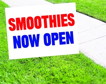 Smoothie Yard Sign - Etsy