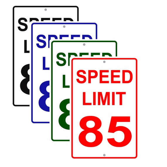 Speed Limit 85 MPH Aluminum Metal Sign Slow Down Traffic | Etsy