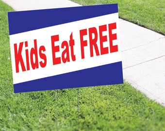 Kids Eat Free Sign - Etsy